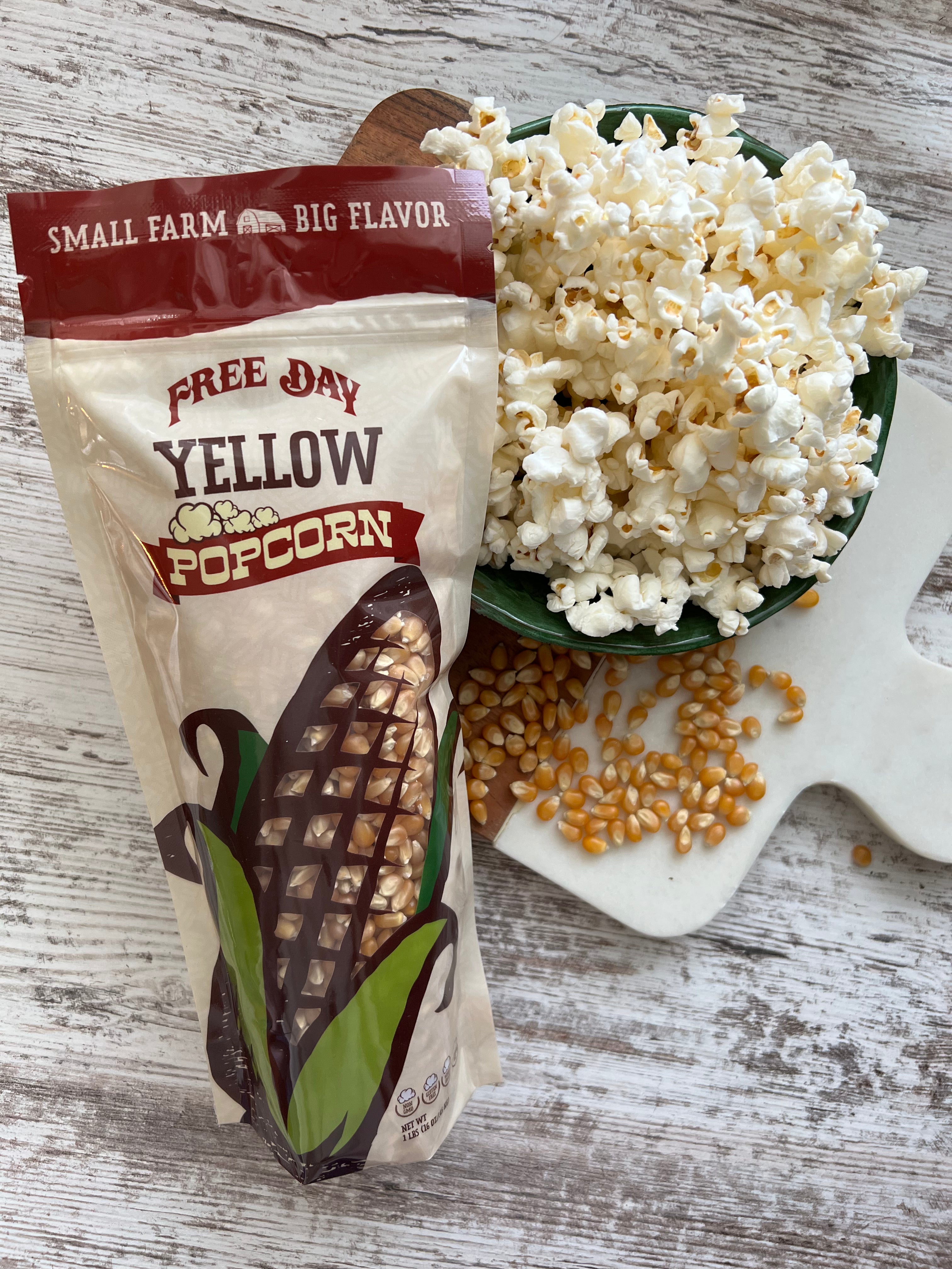 Yellow Butterfly Popcorn, 1 lb (16 oz) pouch – Free Day Popcorn Company