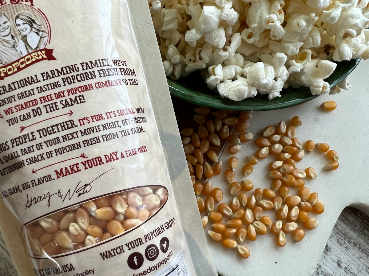 Yellow Butterfly Popcorn, 1 lb (16 oz) pouch – Free Day Popcorn Company