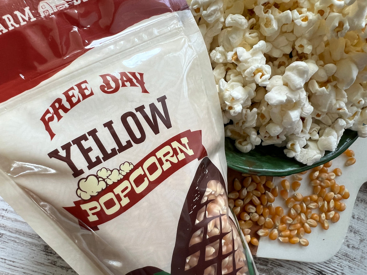 Yellow Butterfly Popcorn, 1 lb (16 oz) pouch – Free Day Popcorn Company